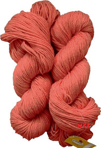 KNIT KING Vardhman Brilon Salmon Wool Hank Hand knitting wool thread ...