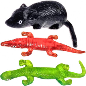 Minna Bazzar Sticky Animal Lizard Crocodile Rat Toys for Boys and Girls ...