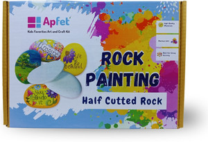 Apfet Half Cutted Rock Painting Art and Craft Kit - Half Cutted Rock ...