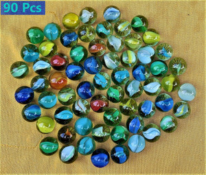 BRAND HOME Glass Marbles Kanche/Goli with Shooter Unique Traditional ...