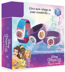 KIDSNEY Disney Princess Bracelet Making DIY Kit Using Colourful Tape ...