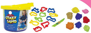 V India Crazy Sand tub with 400 gms Sand, 12 Small Moulds for Kids ...