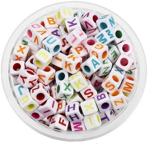 Adhvik Pack of 200 Gram (1200 Pcs Approx) 6mm English Alphabet Colorful ...