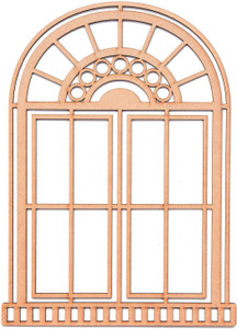 LITTLE BIRDIE MDF Arch Window 5.8 Inch X 8 Inch 2mm Vintage 1 pc - MDF ...