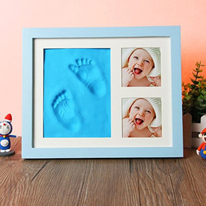 Mold Your Memories Baby Clay Handprint & Footprint Photo Frame For ...