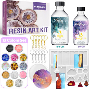 Craftinger Resin Keychain Making Kit With Epoxy Moulds And More - Resin ...
