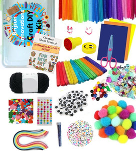Brijsun 16-in-1 DIY Craft Kit for Kids with Storage Box | Art & Craft ...