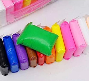 Prisha Enterprises 12 pcs Air Dry Clay For Kids DIY Ultra Light ...