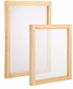 CMR Wooden Screen Printing Frame (12X18 + 8X10) with Attached 110 Mesh ...
