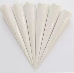 Qroof White Ceramic Cones 6 pieces (Liquid Paste) Arts & Crafts, Lippan ...