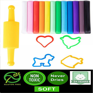 SHUBH Clay set for kids Molding clay/4 shape Mould+Belan Patta+12 clay ...