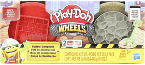 PLAY-DOH Wheels Brick and Stone Buildin' Compound 2-Pack for Kids 3 ...