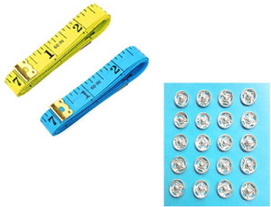 Crafts Haveli Tailoring Combo 2 Items Measuring Tape-2 & Tich Button ...