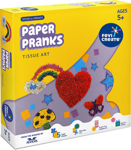 Fevicreate Tissue Art & Craft Kit, 5 Exciting Templates, Easy to Do for ...