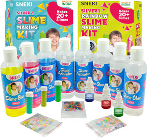 sneki DIY (30+Slime) Toy Slime Making Activator Glue Kit Set for Kids ...