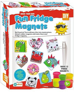 TOYXIITY MALL Fun Fridge Magnets Kit Make 12 Magnets 2 Plaster Powder 5 ...