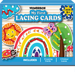 WONDRBOX Lacing Activity for Kids | Includes 8 Big Cardboard Cutouts ...