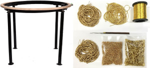 rawzone Aari Work Combo Materials Kit 18" For Beginners Wooden Frame ...