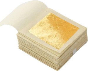 ask vark wala 24K Genuine Edible Gold Leaf, Size 5cm x 5cm - Big 20 ...