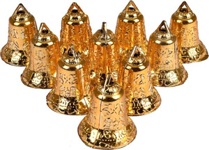pisco Golden Colour Plastic Bells For Decoration, Hanging Ornament ...
