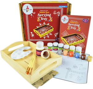 Kalakaram Warli Art Serving Tray Painting Kit for Boys and Girls ...