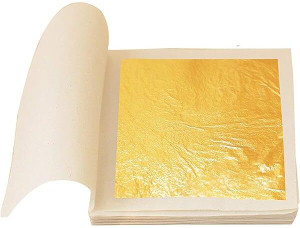 ask vark wala 24K Genuine Edible Gold Leaf, Size 5cm x 5cm - Big 10 ...