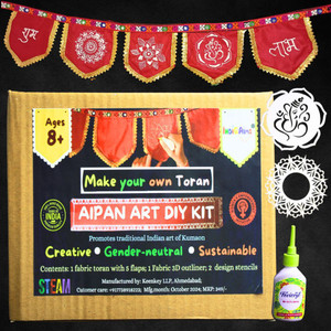 indigaims Aipan art toran DIY kit for kids, Best diwali gift for 8 ...