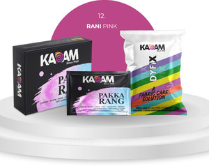 KADAM Pakka Rang Permanent Fabric Dye Colour | Shade No.12: rani Pink ...