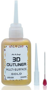 Flipkart.com | KRAFTMASTERS 3d outliner multi surface colour white gold ...