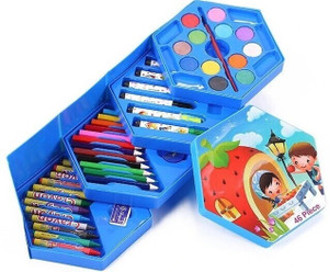 Flipkart.com | Mavin Colours Set For Kids | Drawing Kit 46 Pc Color ...