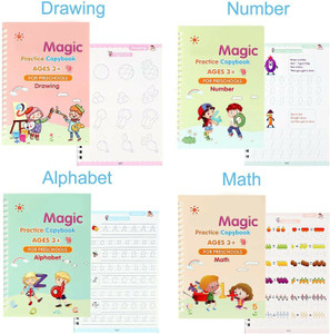Flipkart.com | Mynxe Practice Magic Book For Kids Numbers Drawing, Math ...