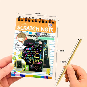 Crowd Clicks ® Scratch Book Magic Doodle Scratch Art Activity | Pack of ...