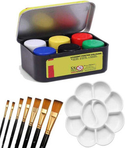 Flipkart.com | MBS SATR MBS Poster Colours 6 Shades art brushes and ...