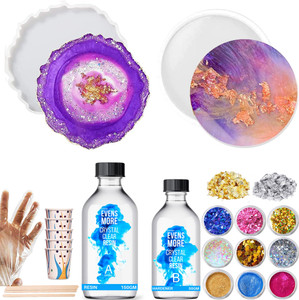 Flipkart.com | EVENS MORE COaster Making Kit With Resin And Glitter ...