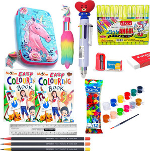 Flipkart.com | YAKONDA Colouring book/water colours/pen/glitter pen kit ...