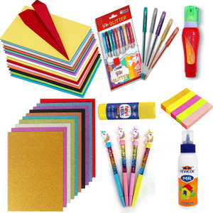 Flipkart.com | YAKONDA Colours Paper Kit/Glitter Paper Kit/Art Set ...
