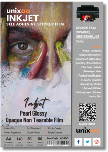 Flipkart.com | UNIXAA A4 Inkjet Vinyl Self Adhesive Sticker Paper 50 ...