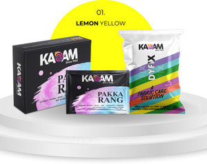 KADAM Pakka Rang Permanent Fabric Dye Colour | Shade No.01: Lemon ...
