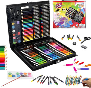 Flipkart.com | QPBM 150 pcs Painting Set Color Pencils with Portable ...