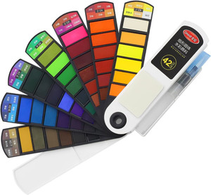 Flipkart.com | PALAY 42 Colors Foldable Solid Watercolor Paint Set with ...