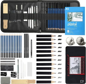 Flipkart.com | Corslet 47 Piece Sketch Pencil Drawing Kit Sketching ...