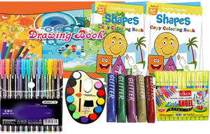Flipkart.com | YAKONDA Drowing Book/Colouring Book/Glitter Glue/Art Set ...