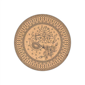 Flipkart.com | Huckwood Round Peakoke premark mdf cutout - Art Set