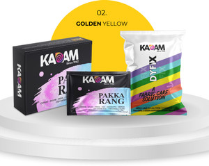 KADAM Pakka Rang Permanent Fabric Dye Colour | Shade No.02: Golden ...