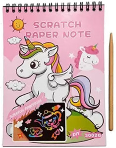 Flipkart.com | Urban Festivities Unicorn Scratch Coloring Notebook with ...