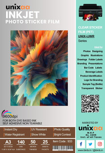 Flipkart.com | UNIXAA A3 Self Adhesive Non Tearable Transparent 140 GSM ...