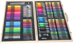 Flipkart.com | Da Novira Portable Art Kit 180 Pieces in Wooden Box ...