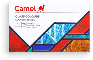 Flipkart.com | Camel Solvent Based Glass Colours 5 Shades with glass ...