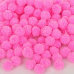 MOREL PINK POM POM BALLS 20 MM USED IN JEWELLERY & TORAN MAKING, ART ...