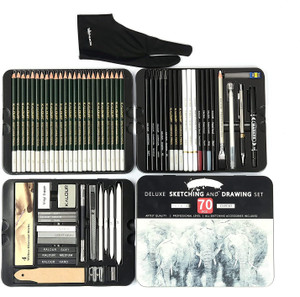 Flipkart.com | Levin 70 Pc Box Art Sketching Kit Graphite Charcoal ...